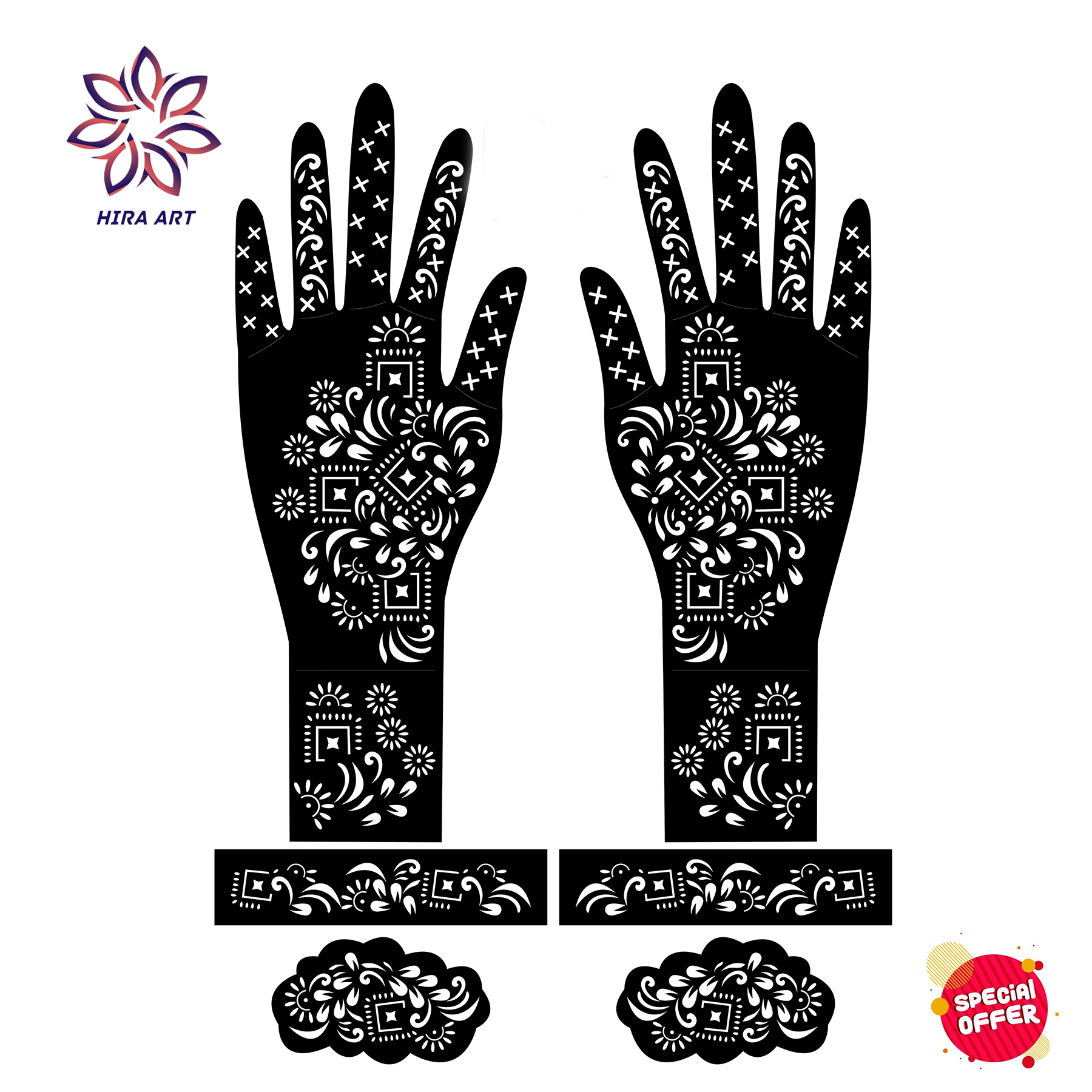 New Mehndi Sticker | Bridal Mehndi Sticker Stencils | Mehndi design ...