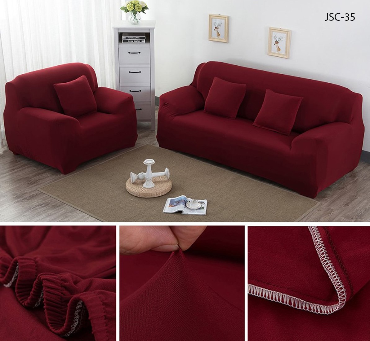 Stretchable Sofa Covers for 3 seater , 5 seater, 6 seater, 7 seater ...
