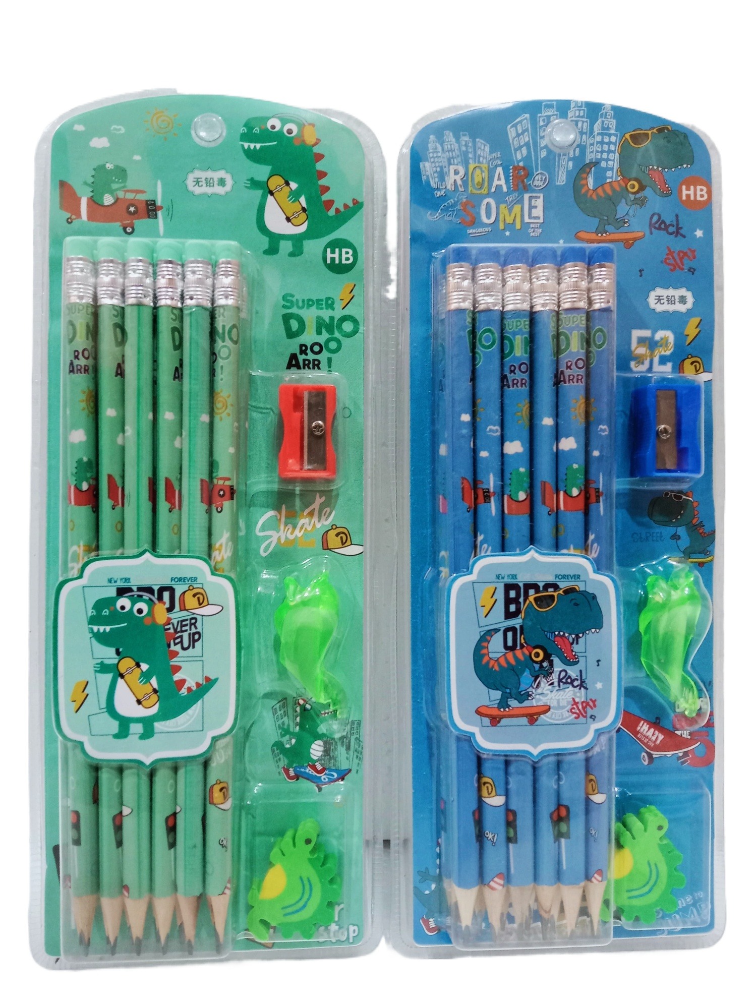 Little tree HB 12 pencils with eraser and sharpener stationery set ...