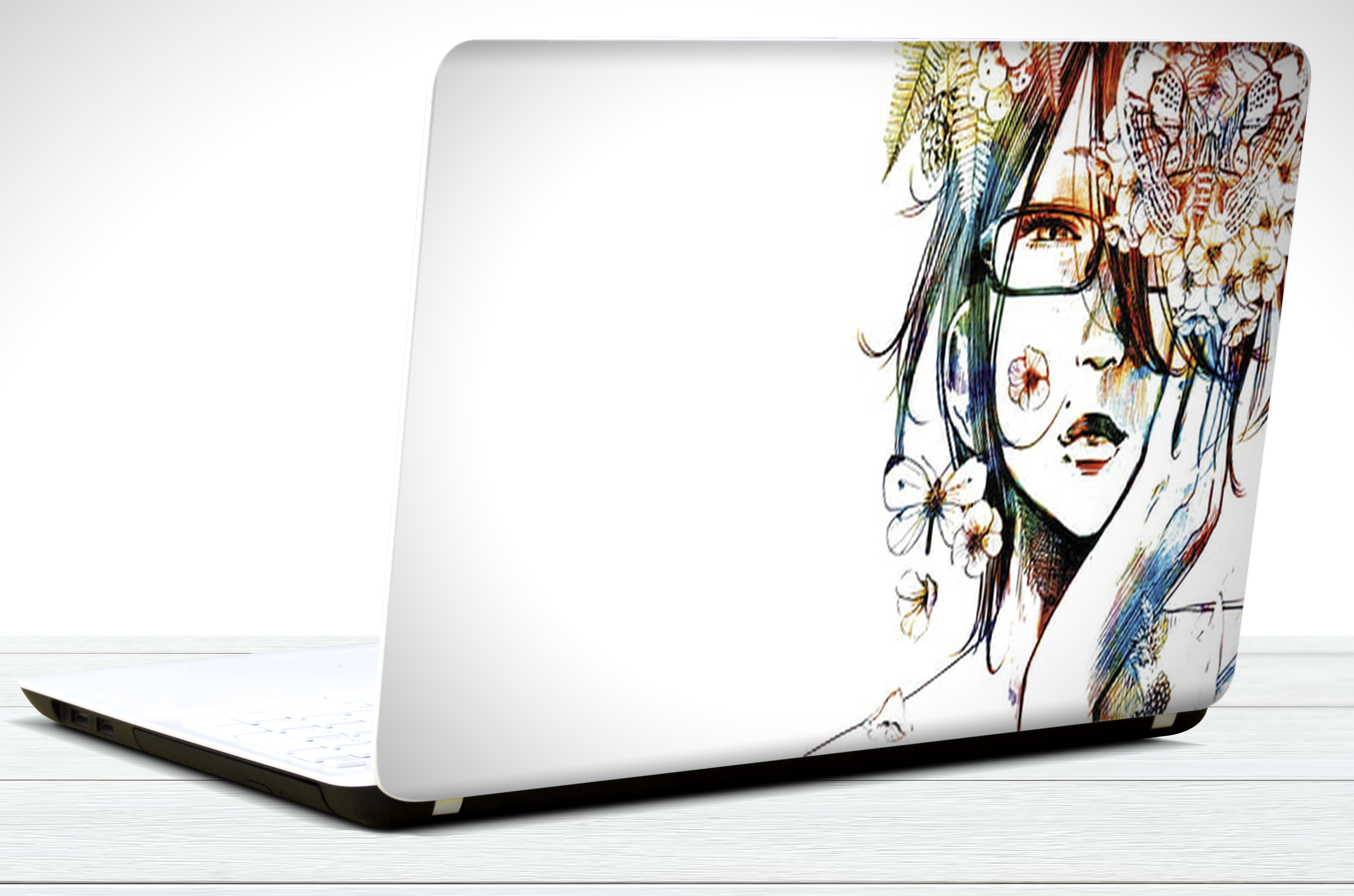 anime girls laptop back vinyl skin sticker 12 13 14 15 15.6 inch size ...