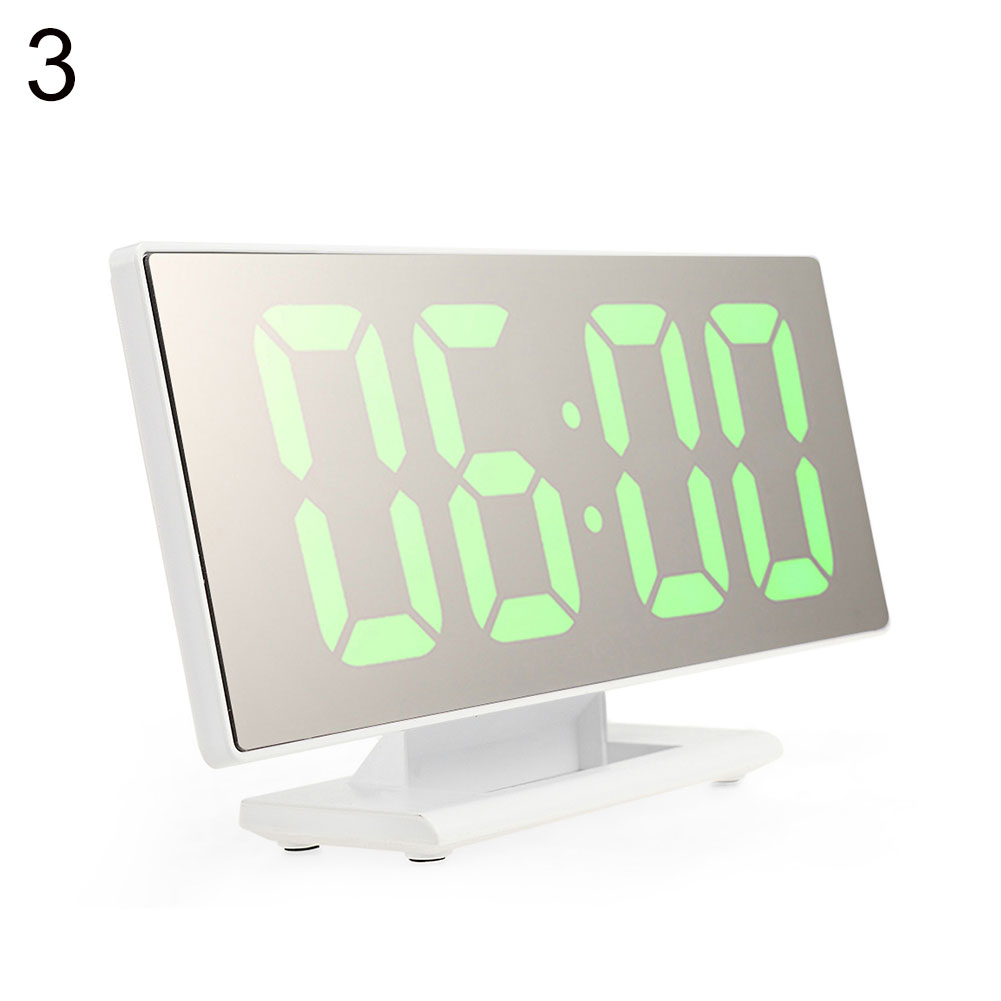 NYT Digital Big Led Screen Mirror Mute Time Display Alarm Clock Desk ...