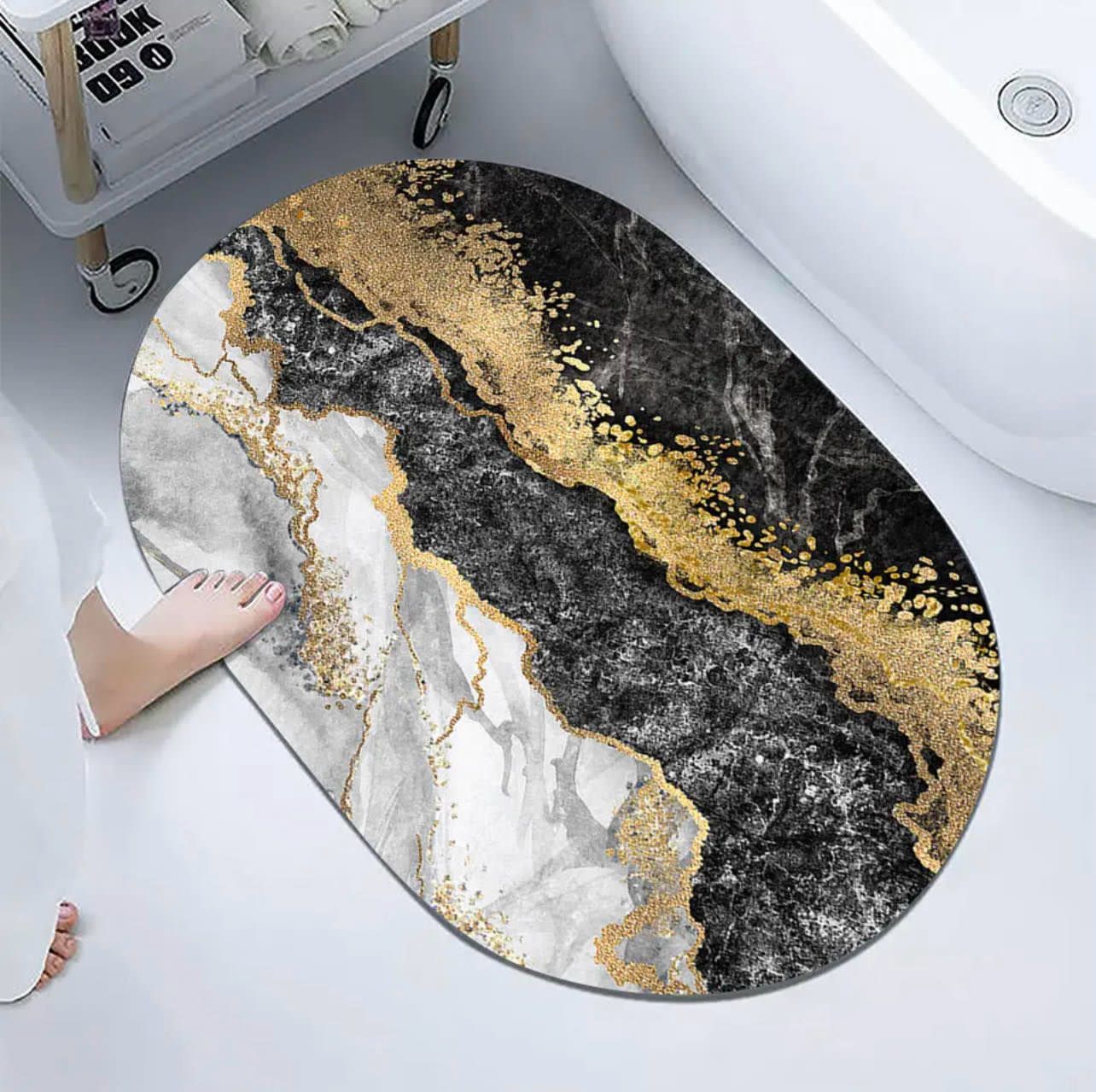 Dazzin - Bathroom Mat - Super Water Absorbent - Quick Drying Water Soak ...