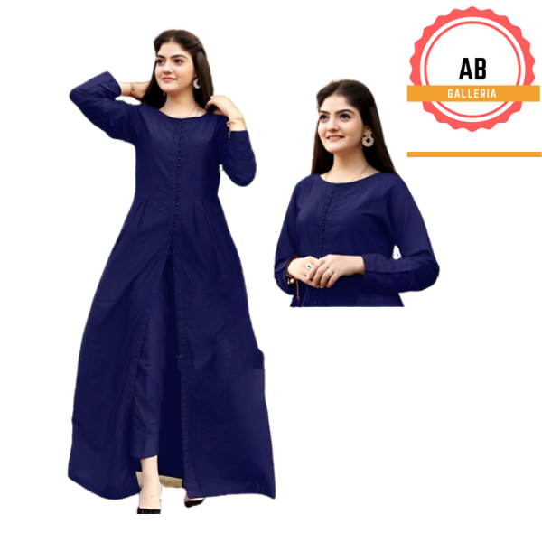 AB Galleria - Stitched Long Cut Maxi Dress For Girls With Trouser (Two ...