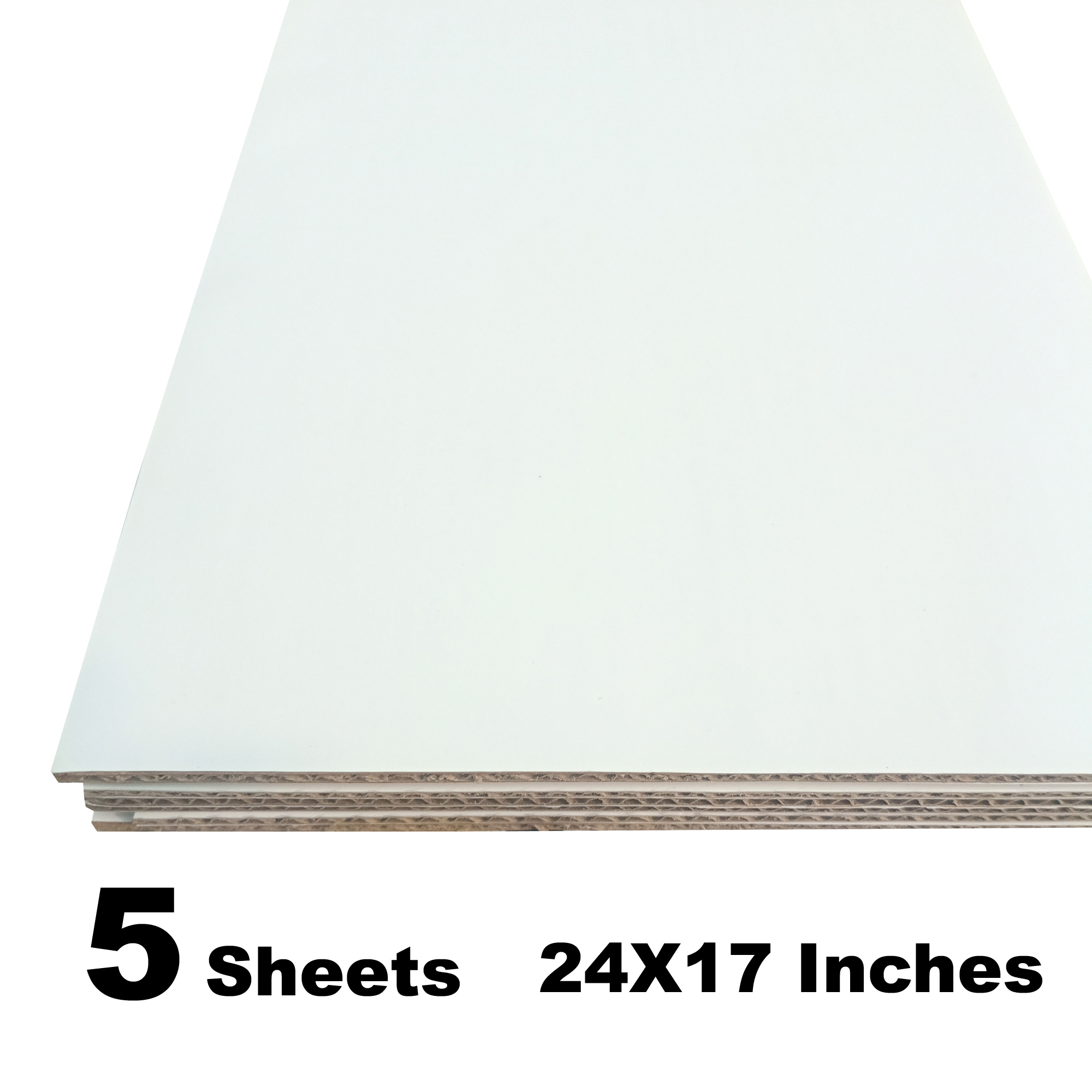 Thick Corrugated Brown and Shiny White Cardboard Hard Sheets 24X17 ...