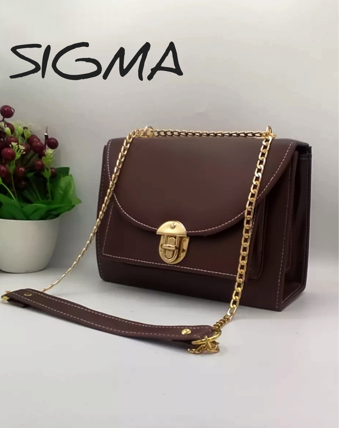 Sigma bags for girls unique design long metal chain | Daraz.pk