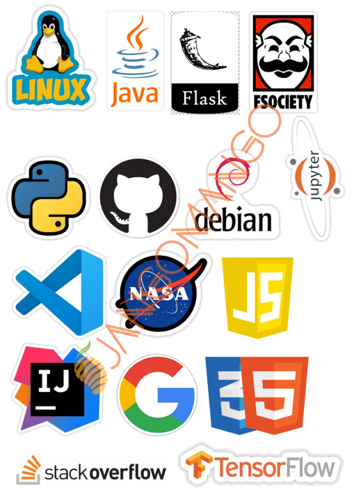 10 Pcs Programming Languages 12.0 New Logo Stickers Pack For Laptop ...