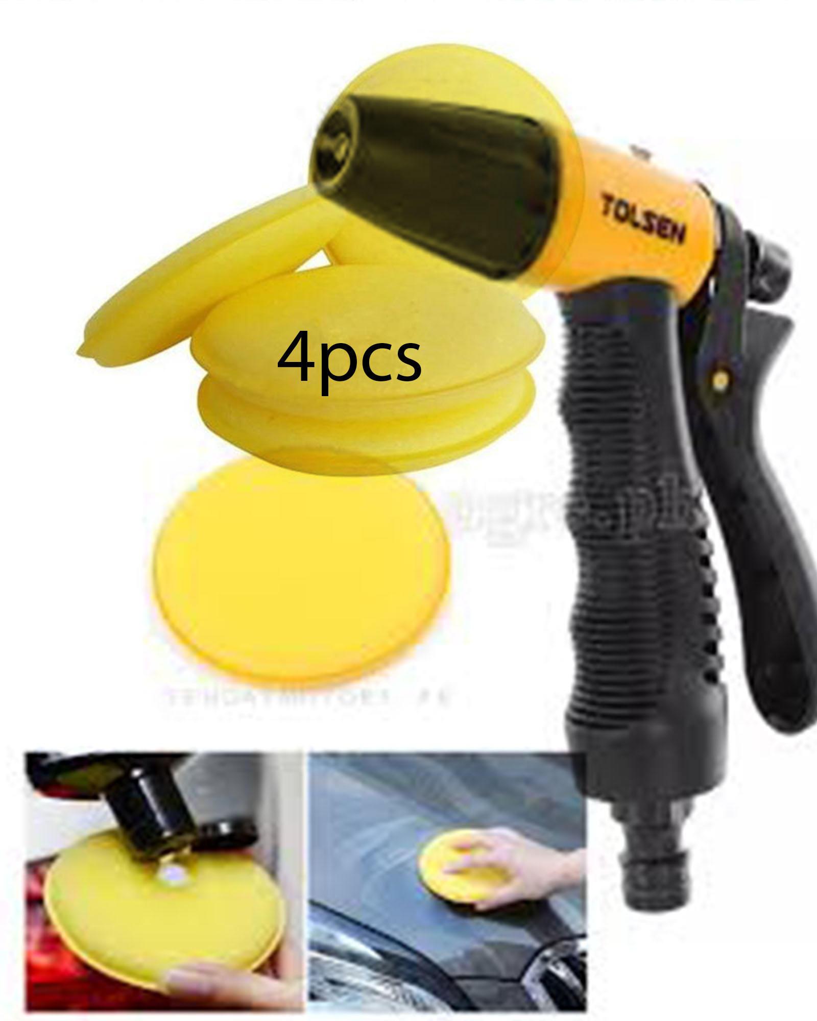 TOLSEN Washing Nozzle -Original TOLSEN 3-Way Nozzle with 4 Pcs Car Wax ...