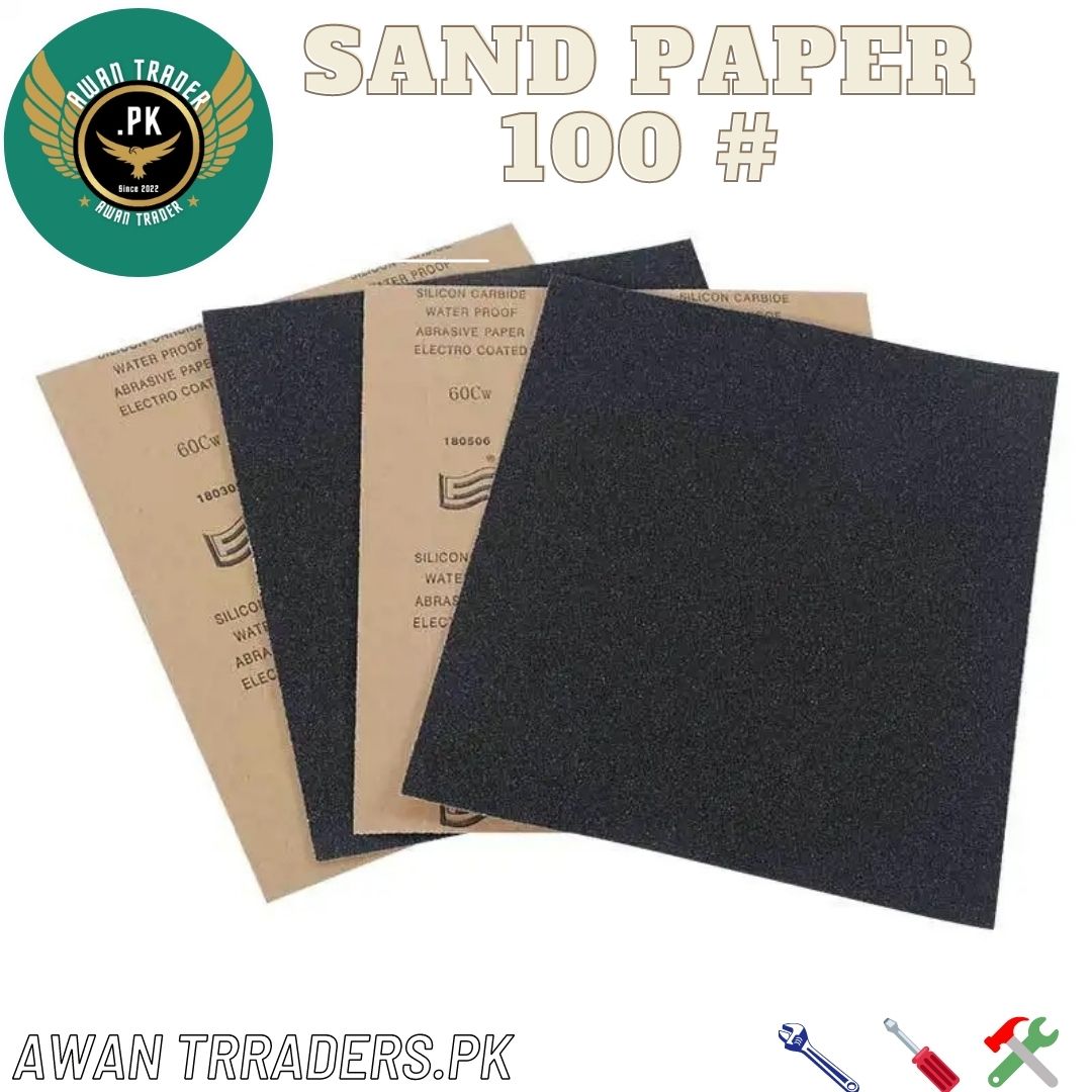 Sand Paper/ Emery Paper/ Abrasive Paper Water Proof Grit 100 For Wood ...