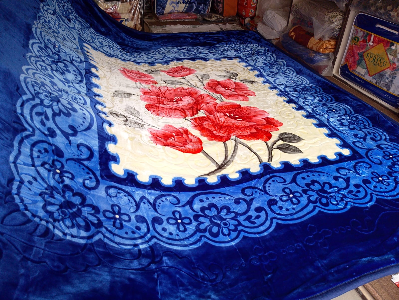 Double Ply Blanket,2 Ply Blanket Embossed Blanket For Winter Double Bed ...