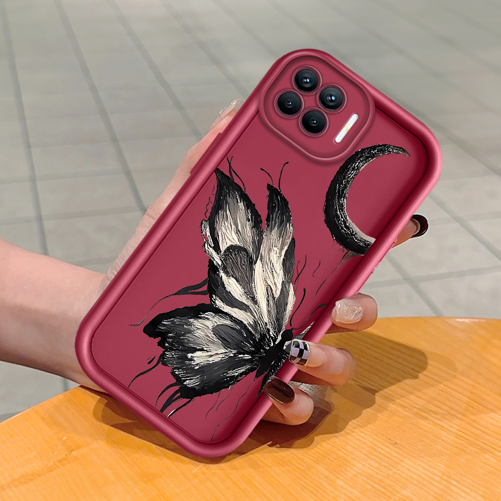 TA for OPPO F17 Pro A93 2020 Back Cover Soft Square Ladder Moon ...