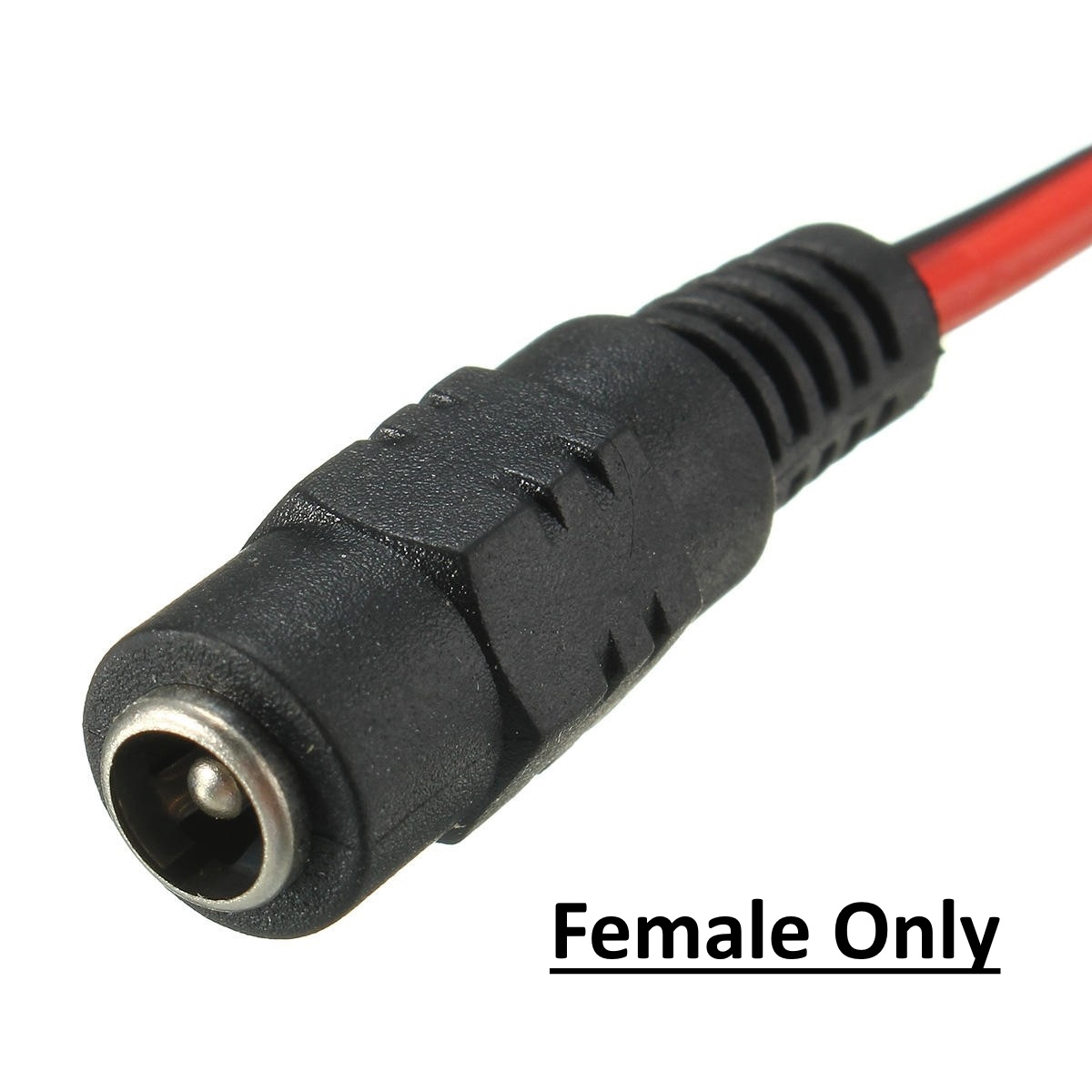 2 Pin DC Power Cable Connector – Male + Female jack plug with wire ...
