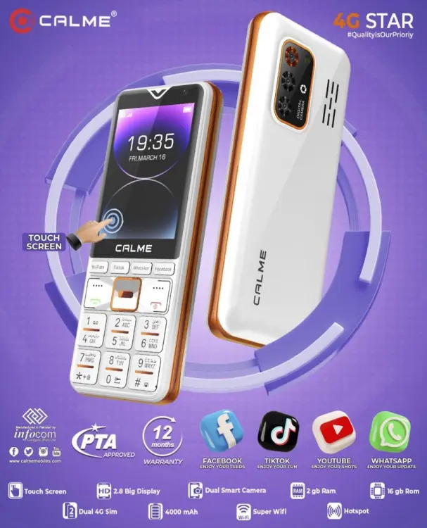 Get Calme 4G Star - Play Store - 2/16 GB - 2.8 Inch Touch Screen - 4000mAH Battery - Dual Smart ...