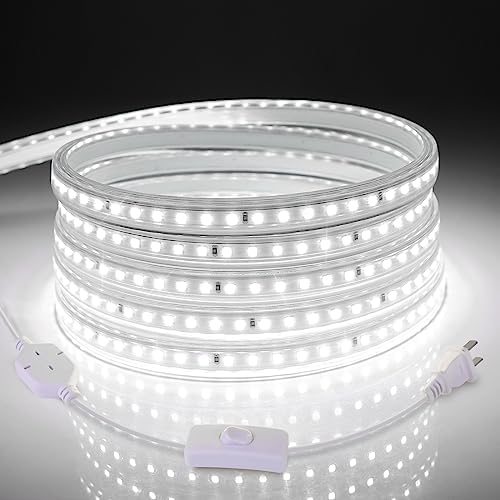 White Flexible Rope Led Strip Light Water Proof with Adapter - Multiple ...