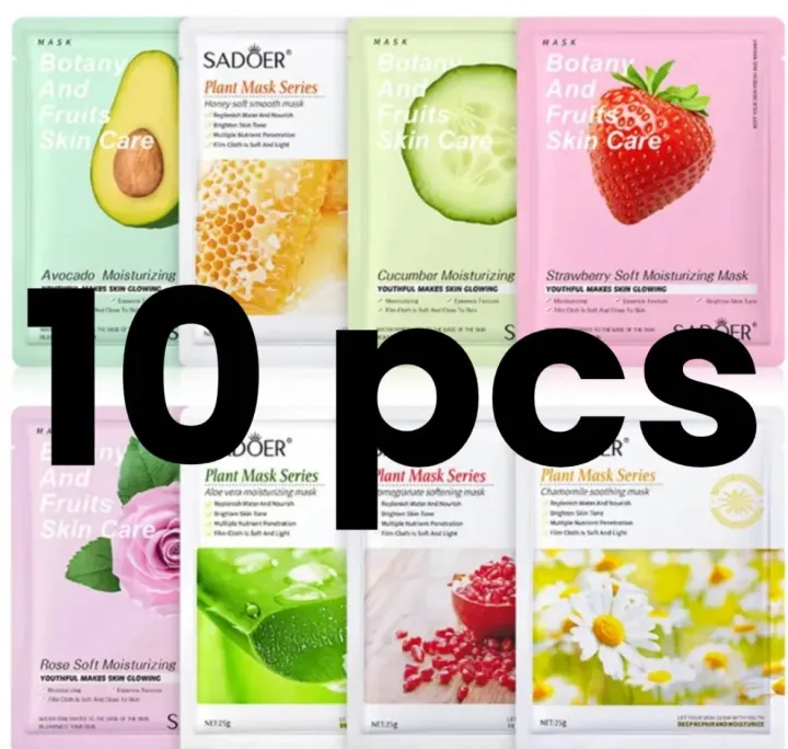 Sadoer / BioAqua Pack of 10 / 5 Fruit Plant Extract Moisturizing ...