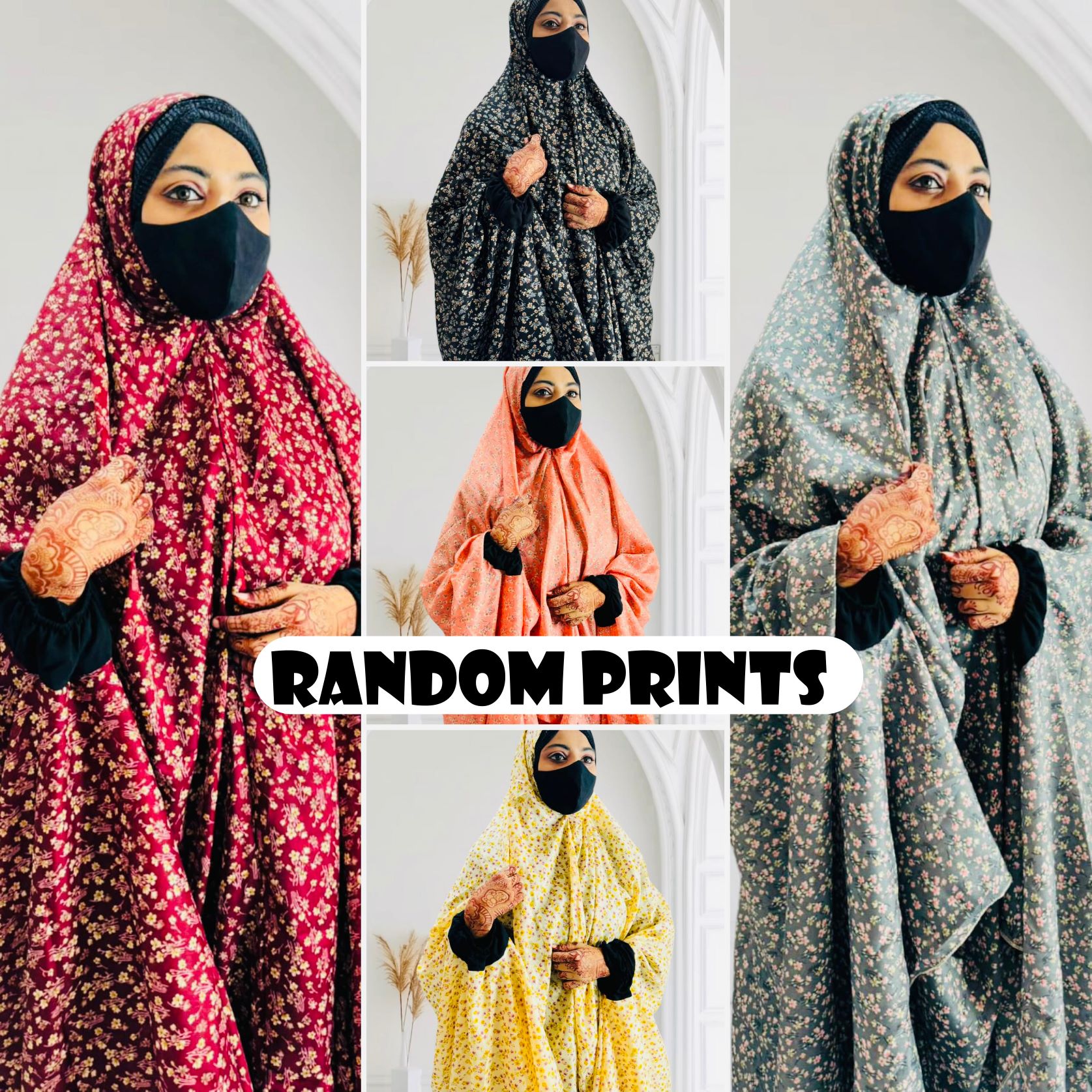 Polka Dots Chadar with Sleeves - Prayer / Namaz chadar full hijab ...