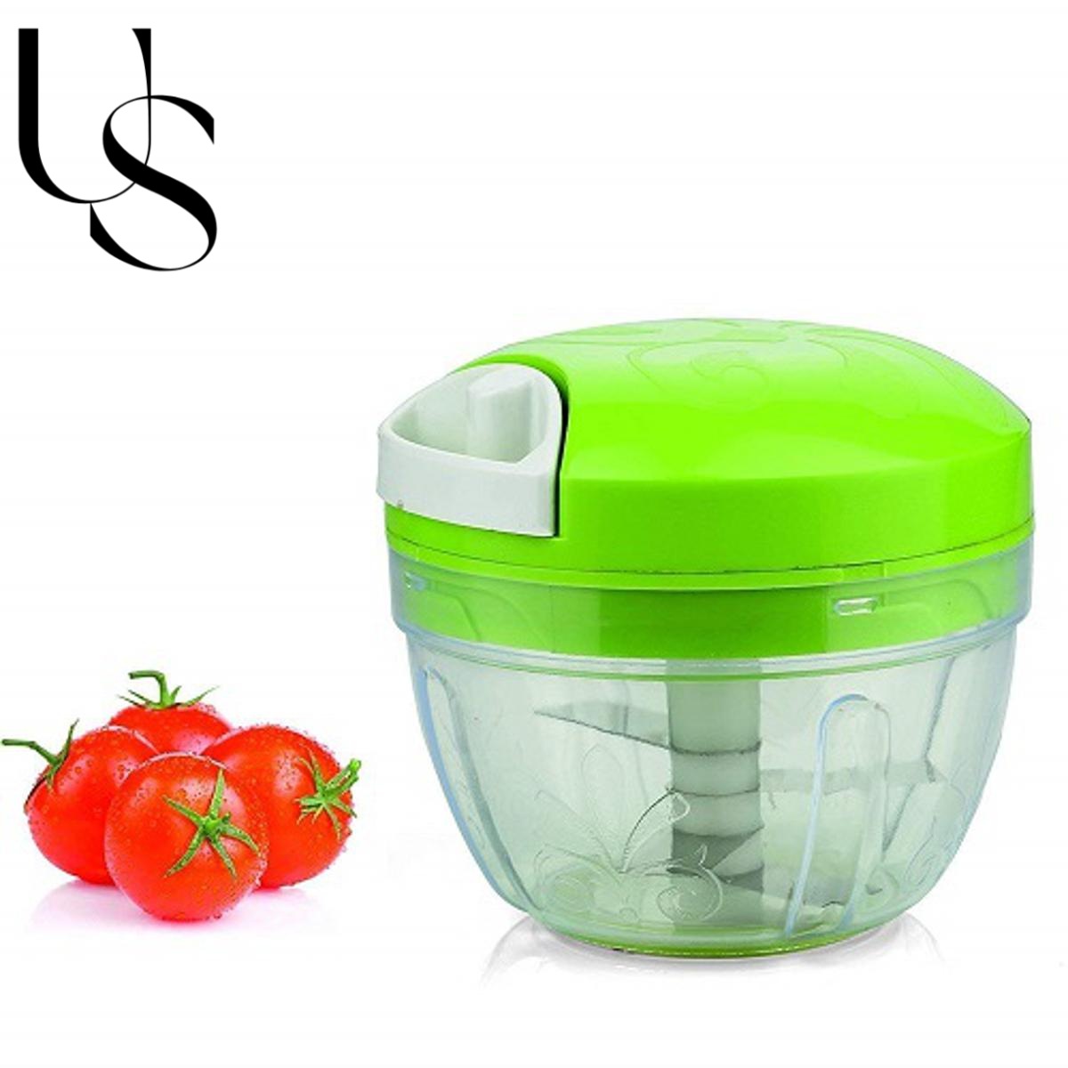 US Dealz Easy Spin Quick Cutter - Vegetable Fruit Nut Onion Chopper ...