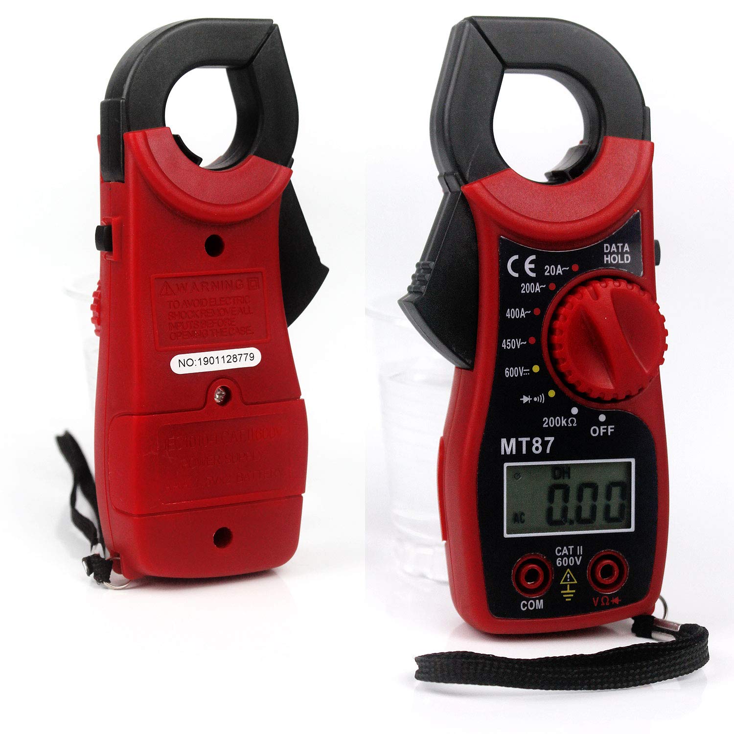 MT87 Electrical Digital Clamp Meter DC AC Current Voltage Tongs ...