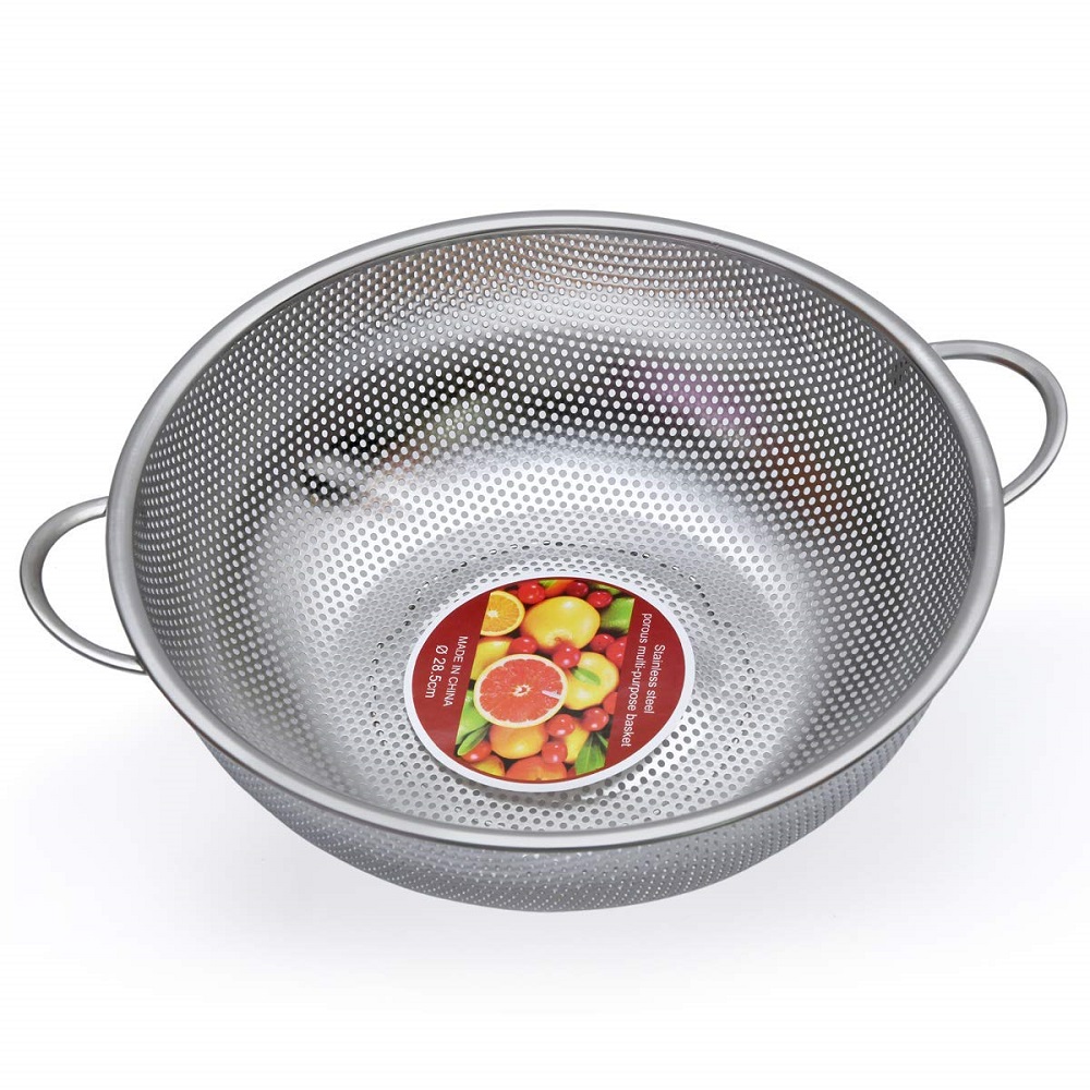 Kitchen Steel Stainless Fruit, Vegetable, Rice Washing Strainer Drainer ...