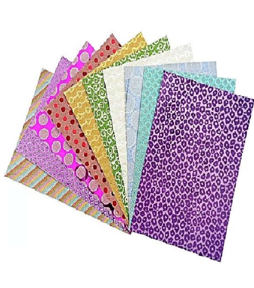 A4 Sparkling Glitter Sticker Pack of 10 sheets Multicolour | Daraz.pk