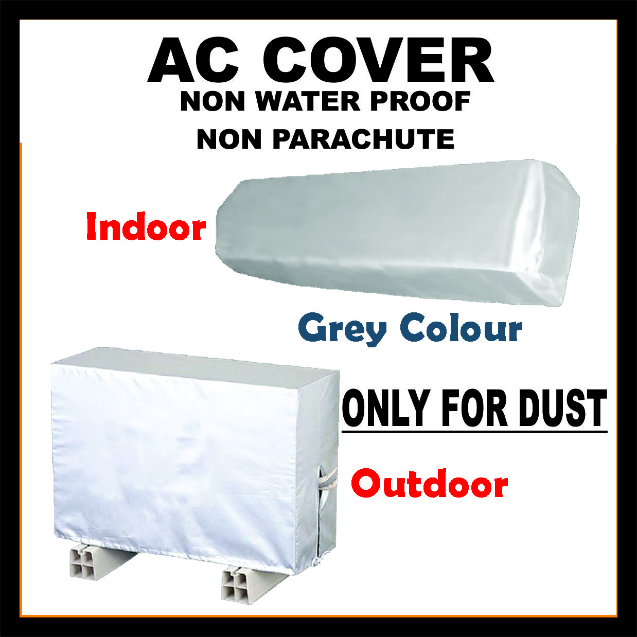 AC Dust Cover 1 / 1.5 / 2 Ton Indoor & Outdoor Dust Proof BY GENIE MALL ...