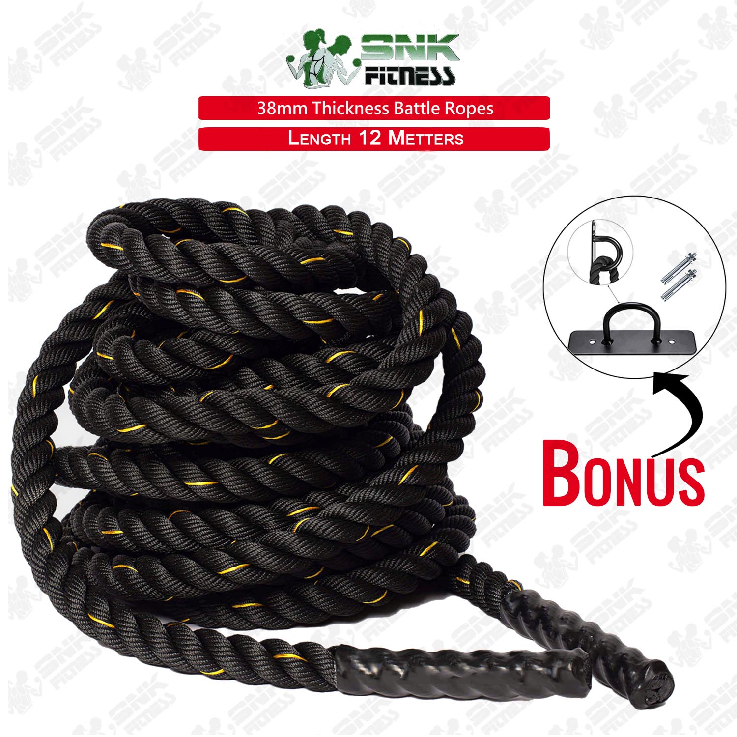 BATTLE ROPE FITNESS MUSCLE STRENGTH TRAINING BATTLE ROPE 12 METER ...