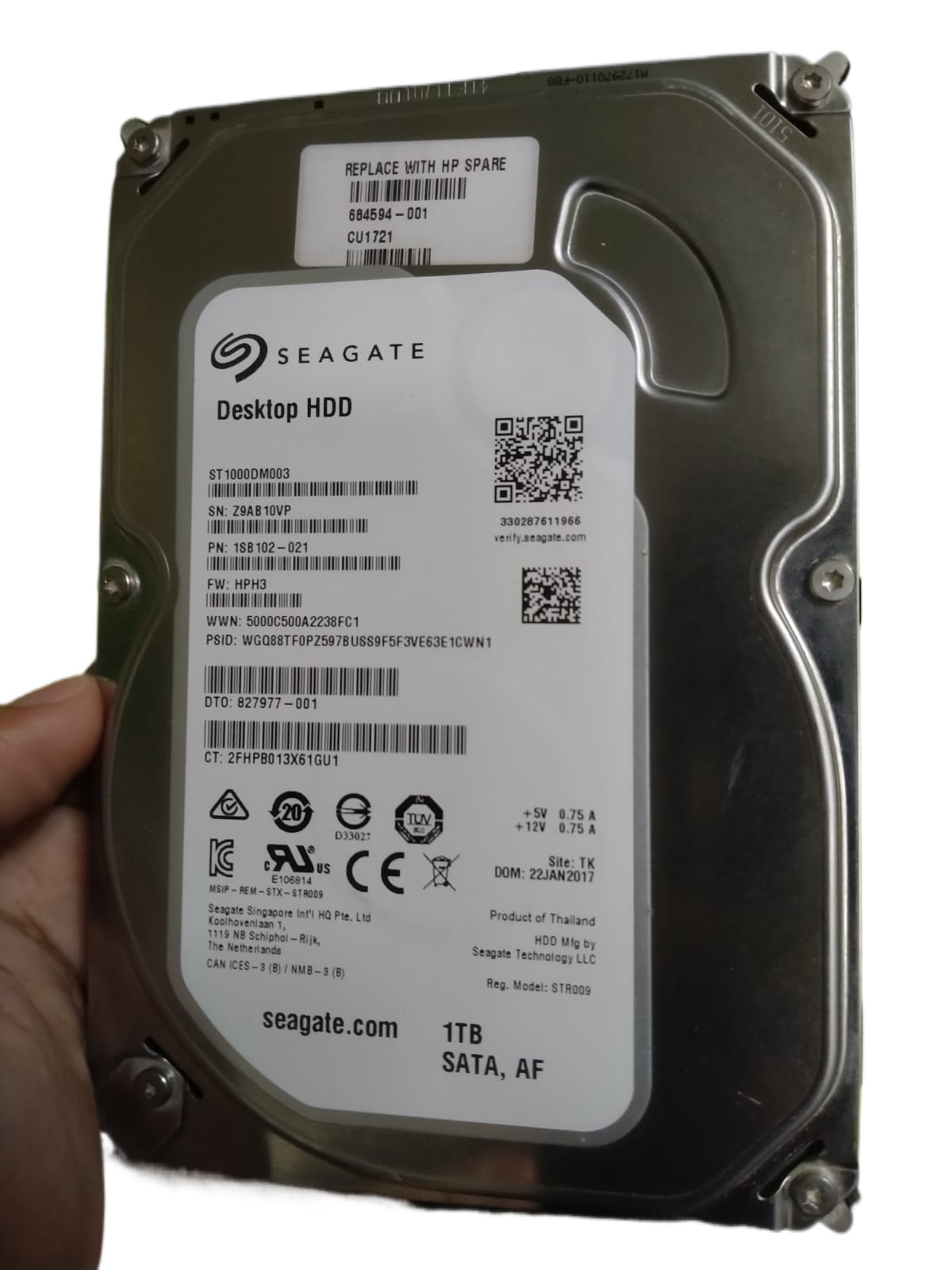 SEAGATE 1TB SATA HARD DISK, FOR DESKTOP PC | Daraz.pk