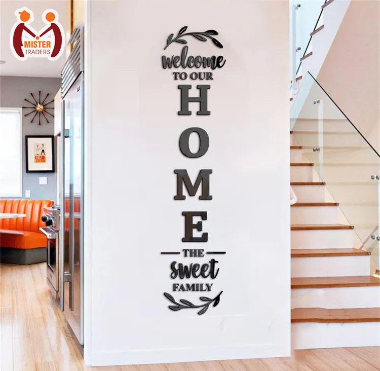 Mister Traders Brand 3D 3d Wooden Wall Art English Letters Home Family ...