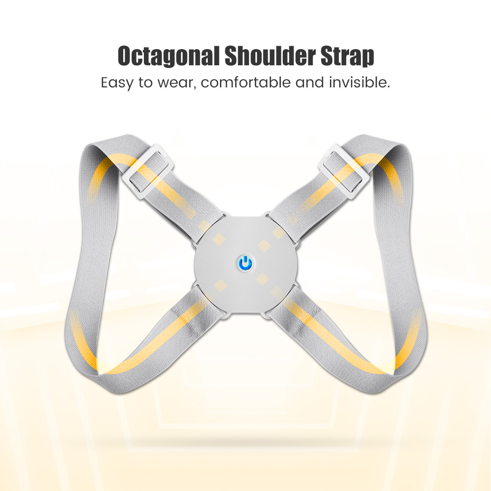 SMART SENSOR CORRECTOR WITH ANGLE SENSING VIBRATION REMINDER ADJUSTABLE BACK BRACE POSTURE SPINE ...