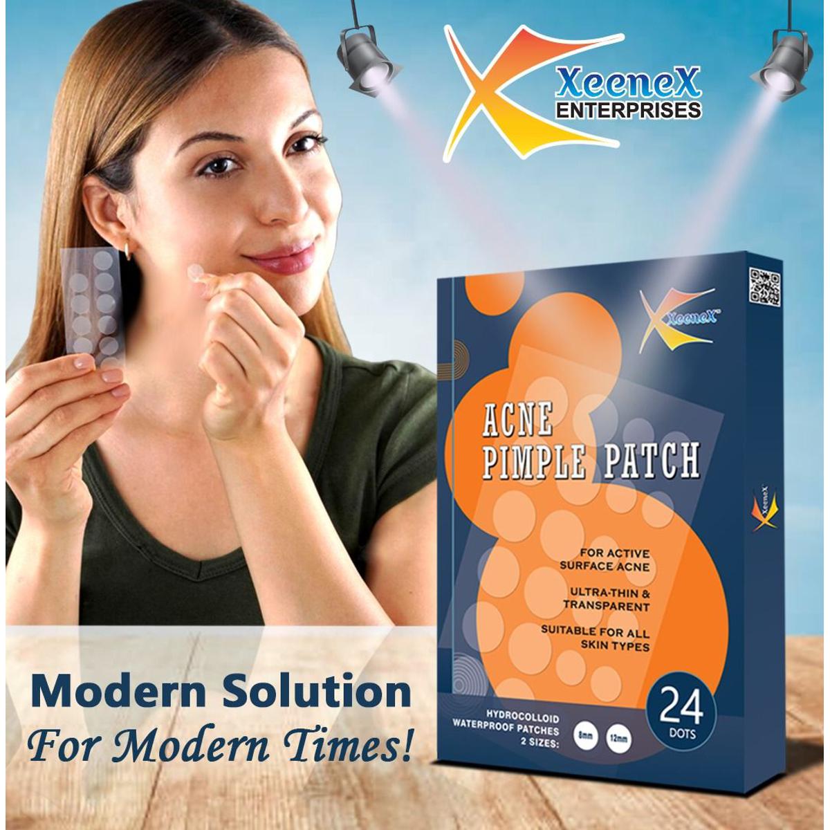XeeneX Acne Pimple Patch~Hydrocolloid Patches~Rapid Pimple Remover~ 24 ...