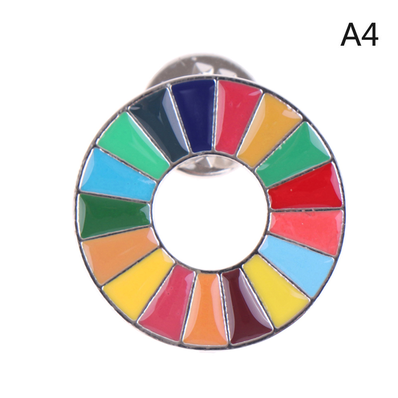 Enamal 17 Colors Sustainable Development Goals Brooch United Nations ...