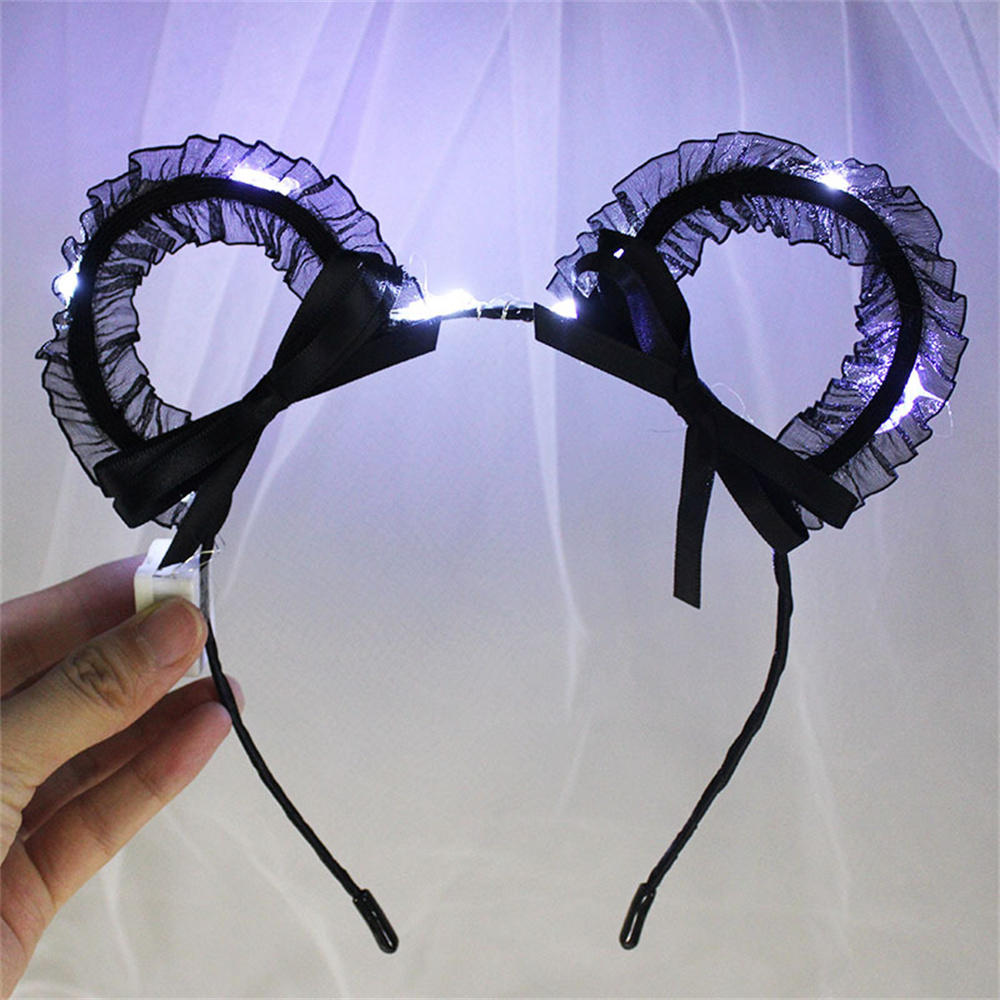 Bell-shaped Luminous headwear Unique 25cm Luminous Bell ear headband ...
