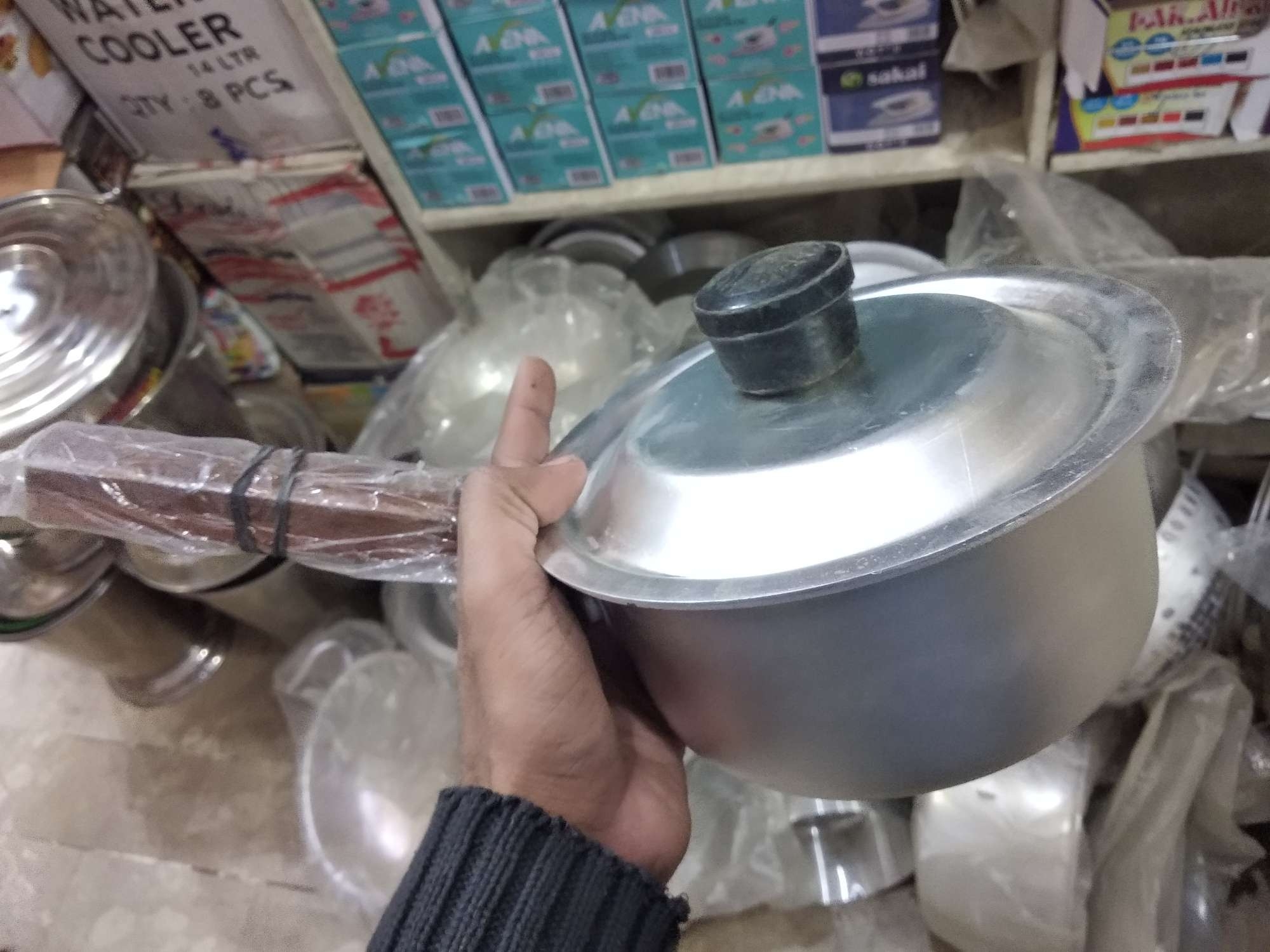 Cooking Pot Degchi Adonized with Lid Capacity 1kg Salan | Daraz.pk