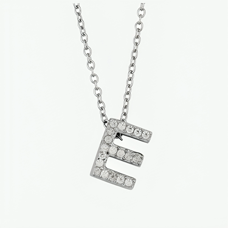 Silver Stainless Steel Alphabet Necklace/Locket/Pendants for Girls ...