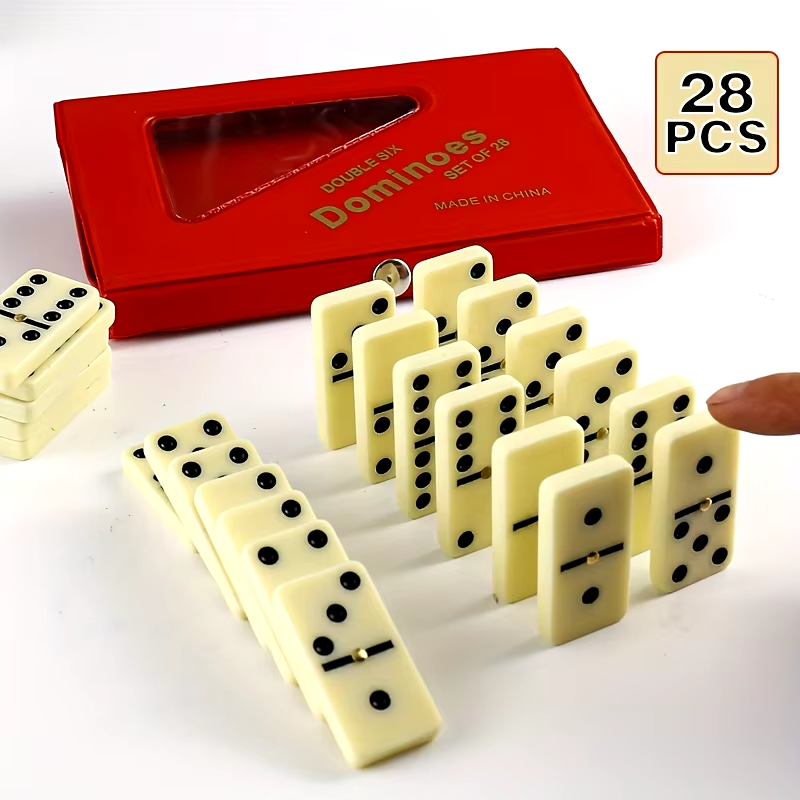 28pcs Double Six Domino Set - Fun and Engaging Table Game for Adults ...
