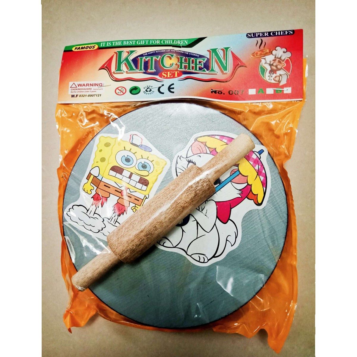 Wooden Roti Making Patla Belan Toy Wooden Chakla Belan For Kids ...