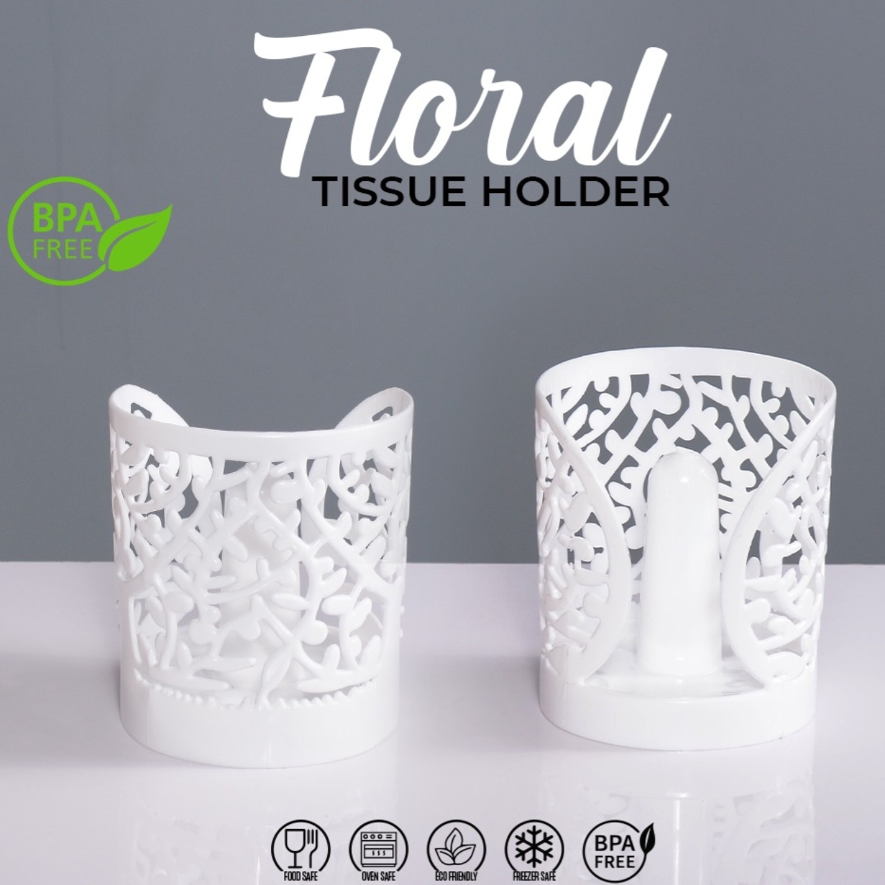 Unique and stylish Floral Round Shape Tissue holder for kitchen living ...