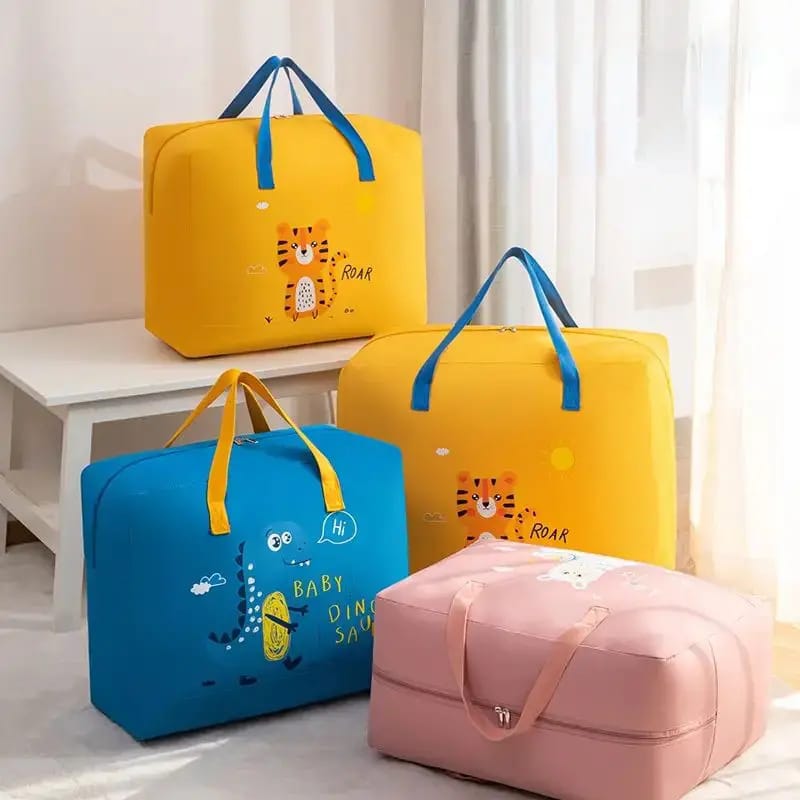 Portable Multi-function Storage Bags Clothes Blankets Closet Organizer ...