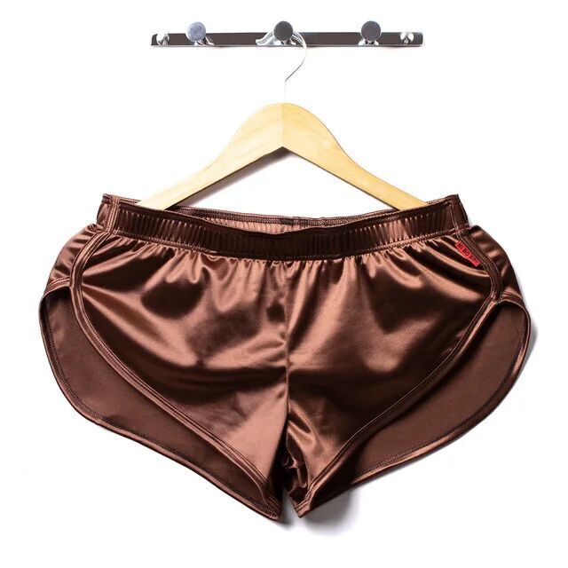 Underwear Boxers Men's Sexy Boxer Trunks Smooth Satin Pamas Shorts Side ...