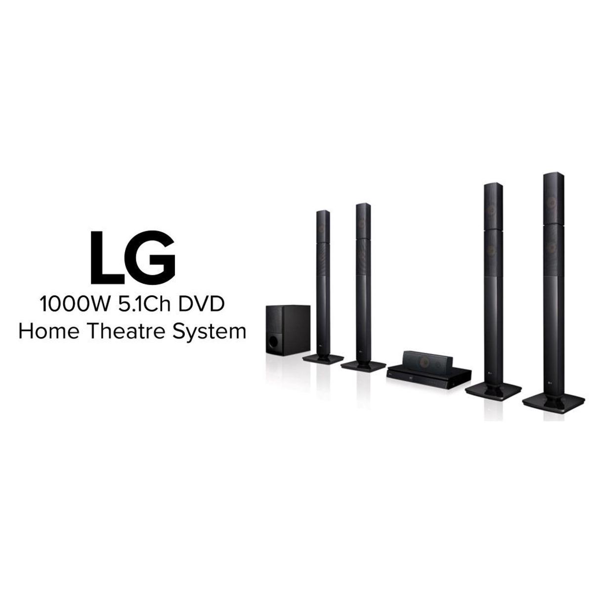 LG Powerful Sound Home Theater System 1,000W, 5.1CH Surround System FM ...