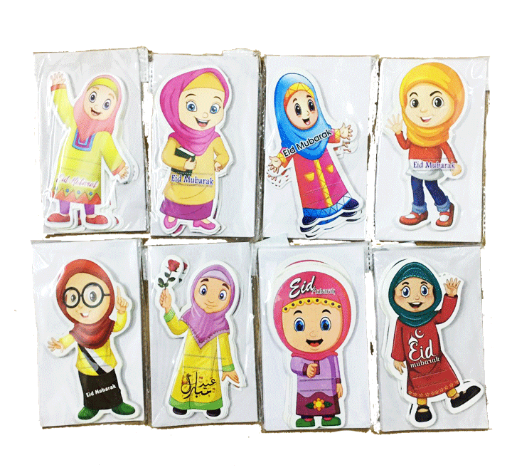 Big Size Eidi Tuck Cards for Kids Pack of 10 Cartoon Character Tuck ...