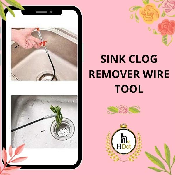 Metal Flexible Wire 90CM Brush Hand Sink Cleaning Hook Sewer Dredging ...