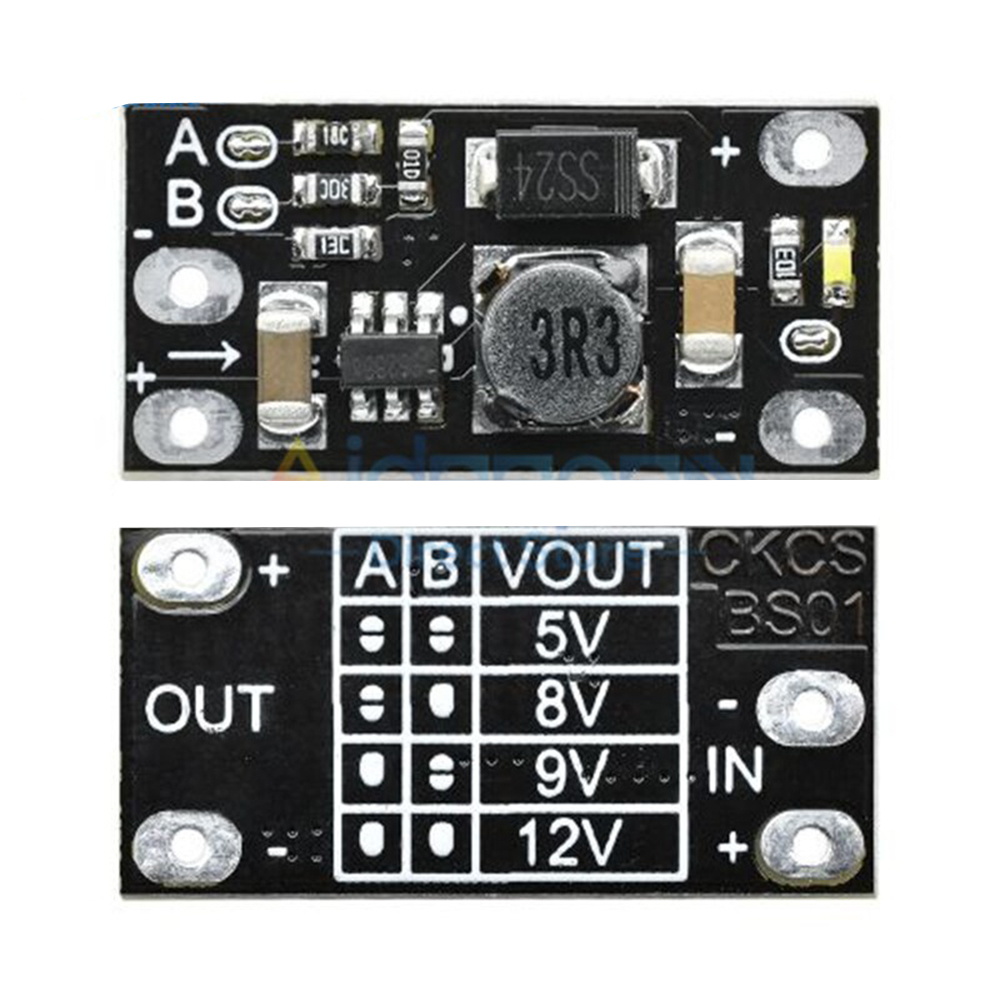 Multi-Function Mini Boost Module Step Up Board 5V 8V 9V 12V 1.5A From 3 ...