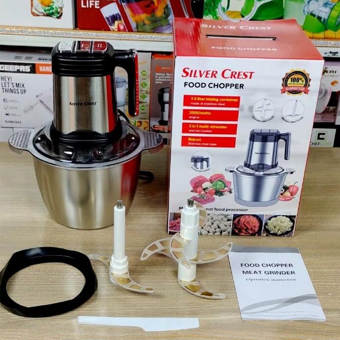 Meat Chopper, Silver Crest Electric - 3L Capacity, 1000W Powerful Motor - 2 Speed Controls ...