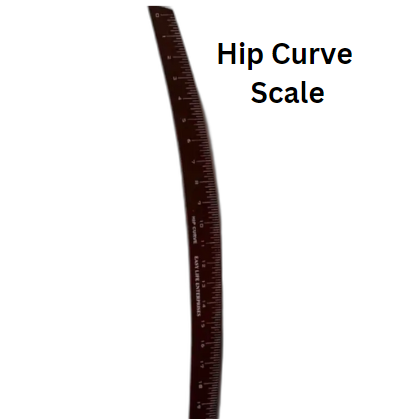 Shirt Cutting Measuring Hip scale Curve Scale 24 inch | Daraz.pk