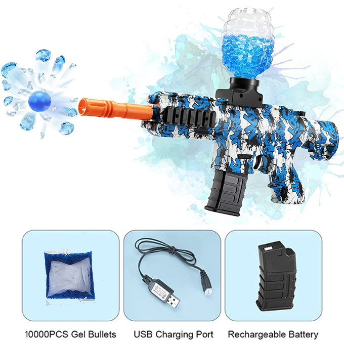 Mini M416 Gel Blaster Rechargeable Electric Machine Toygun With 10000 ...