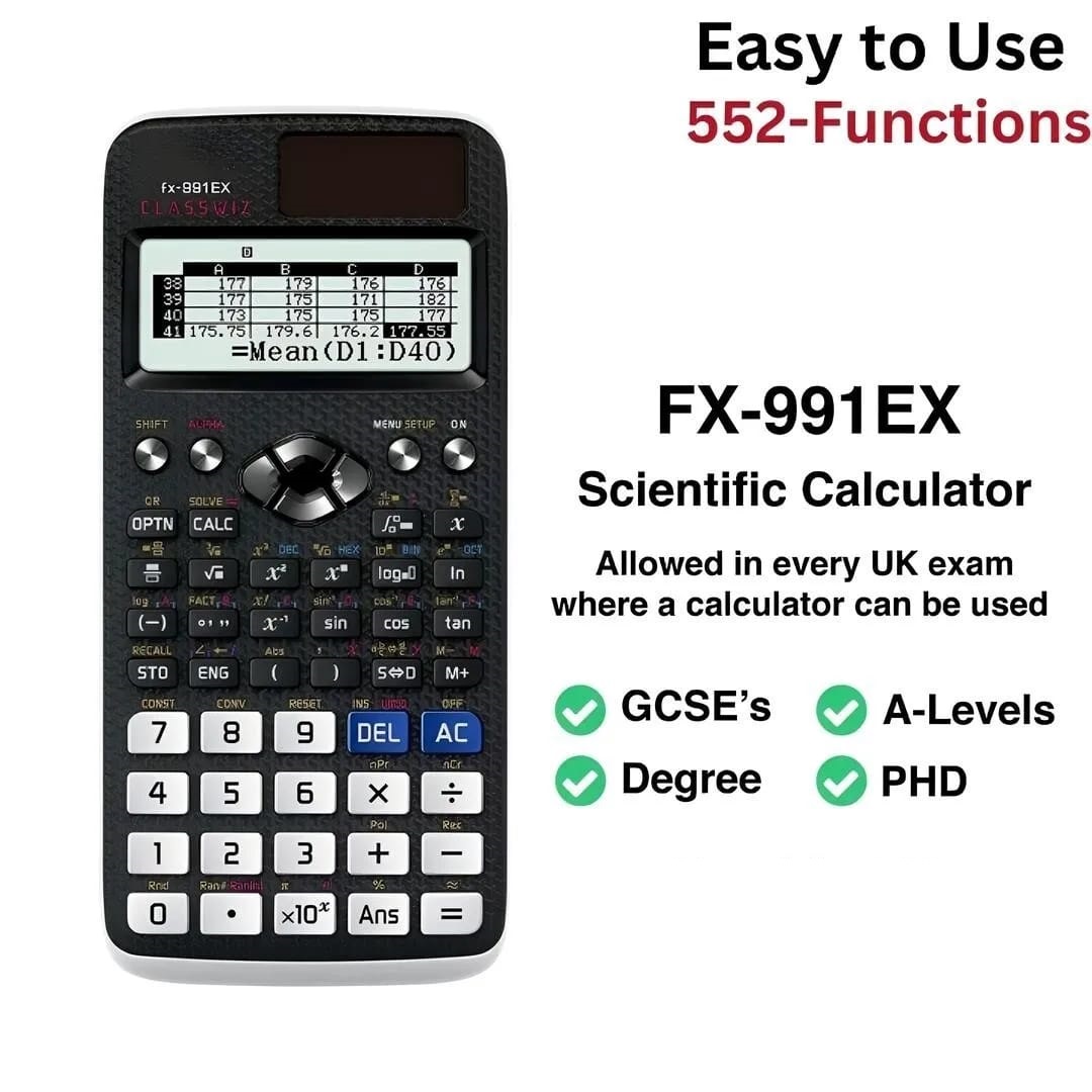 Class Wiz FX 991EX features Advanced Scientific Calculator 552 ...