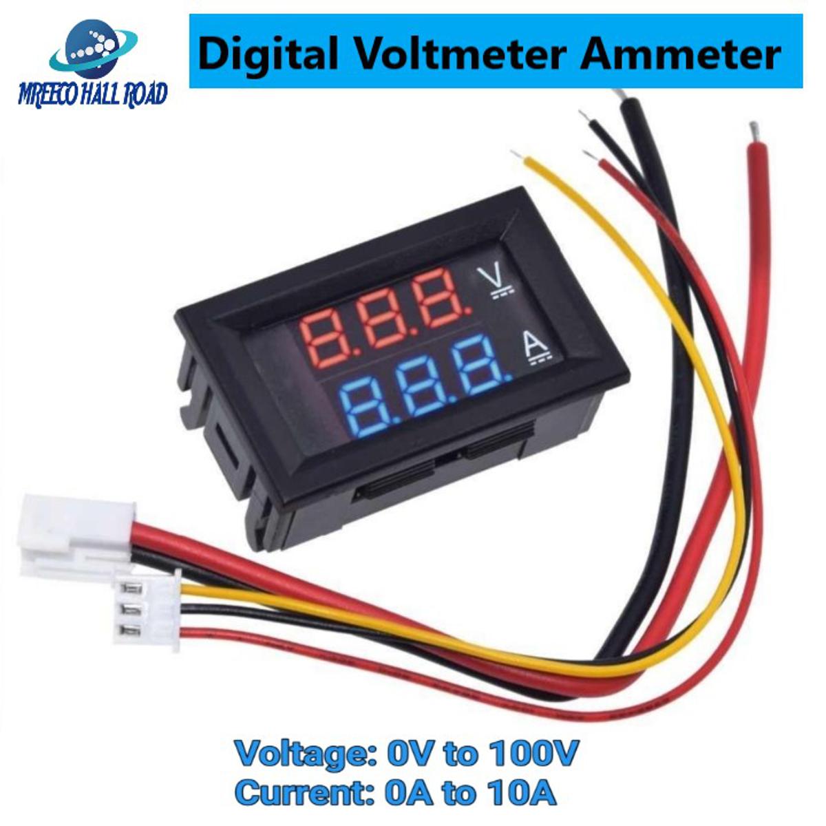 Digital Voltmeter DSN-VC288 Panel Mount DC 100V 10A Voltmeter Ammeter ...