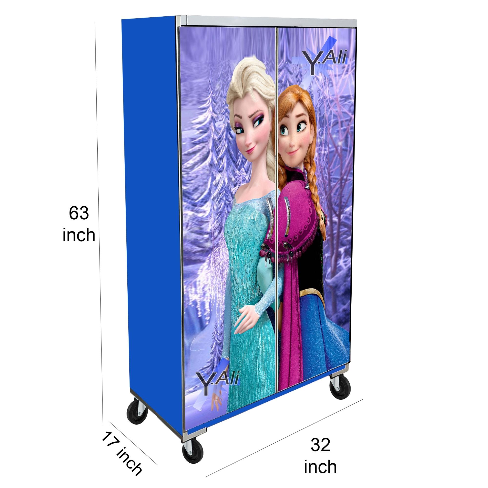 5 Feet Cartoons Theme wooden Sheet Wardrobe For Kids Cupboard Almari ...