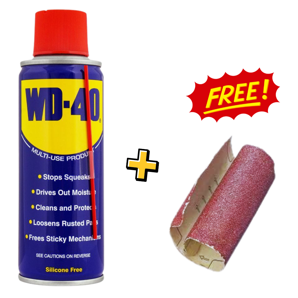 WD40 Spray Multi Use Lubricant Anti Rust Spray with Straw, 200ml With ...