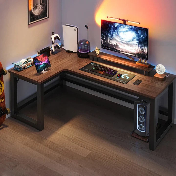 L-Shaped Gaming Desk Computer Desk with Shelf (Customised) | Daraz.pk
